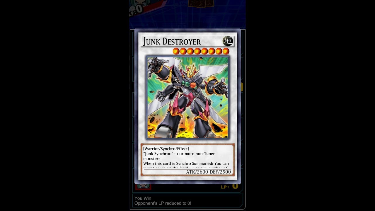 Yugioh Duel Links - Does Junk Destroyer have a LINE with Yusei? - YouTube