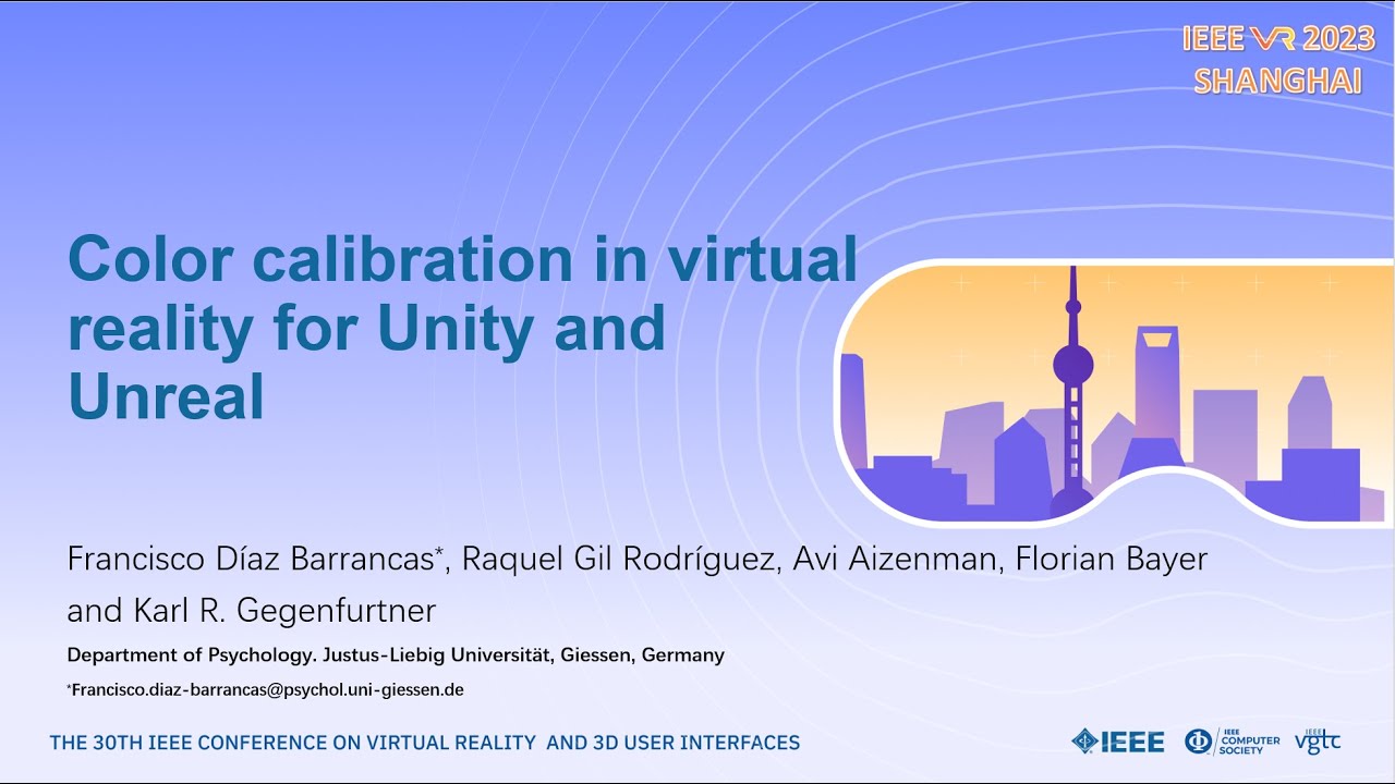 IEEE VR 2023. Poster: Color calibration in virtual reality for Unity ...