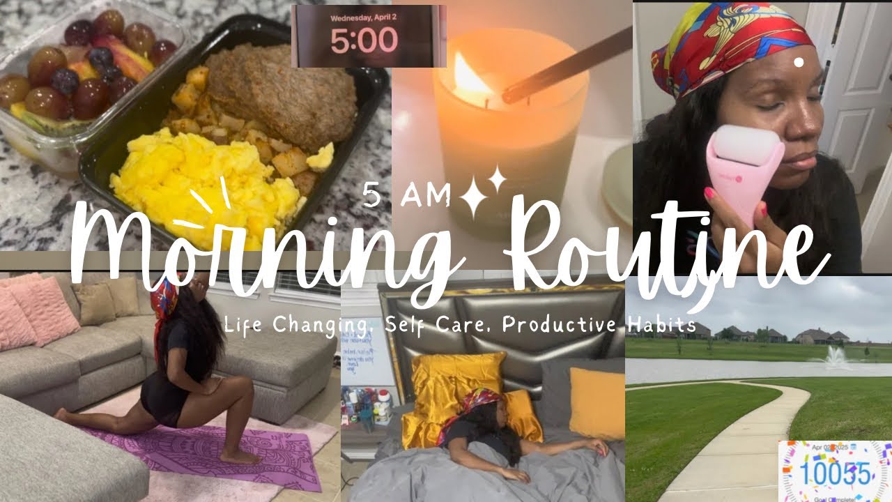 Life-Changing 5AM Morning Routine ☀️| Motivation, Self-Care, Yoga ...