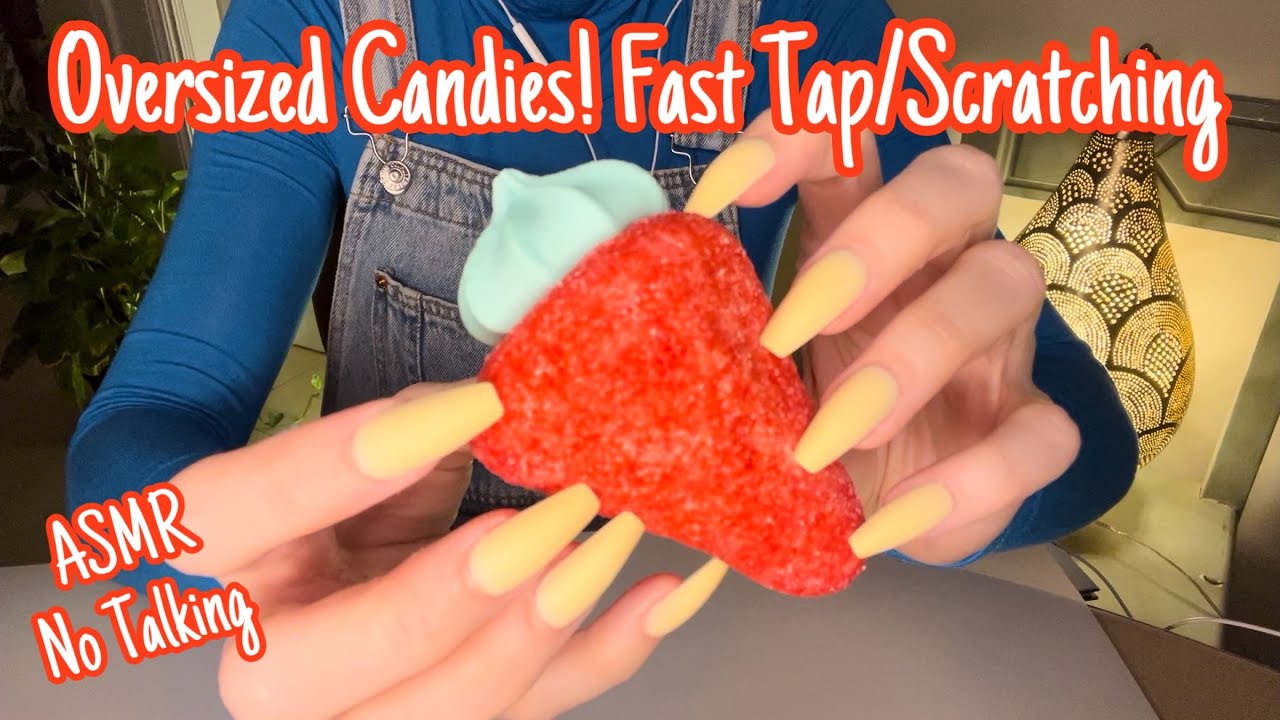 ASMR * Oversized Candy!! * Fast Tapping & Scratching * No Talking * ASMRVilla - YouTube