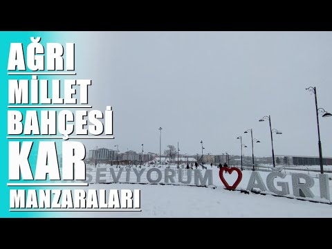 AĞRI MİLLET BAHÇESİ/PARKI (Kar Manzarası) AĞRI/MERKEZ /TÜRKİYE