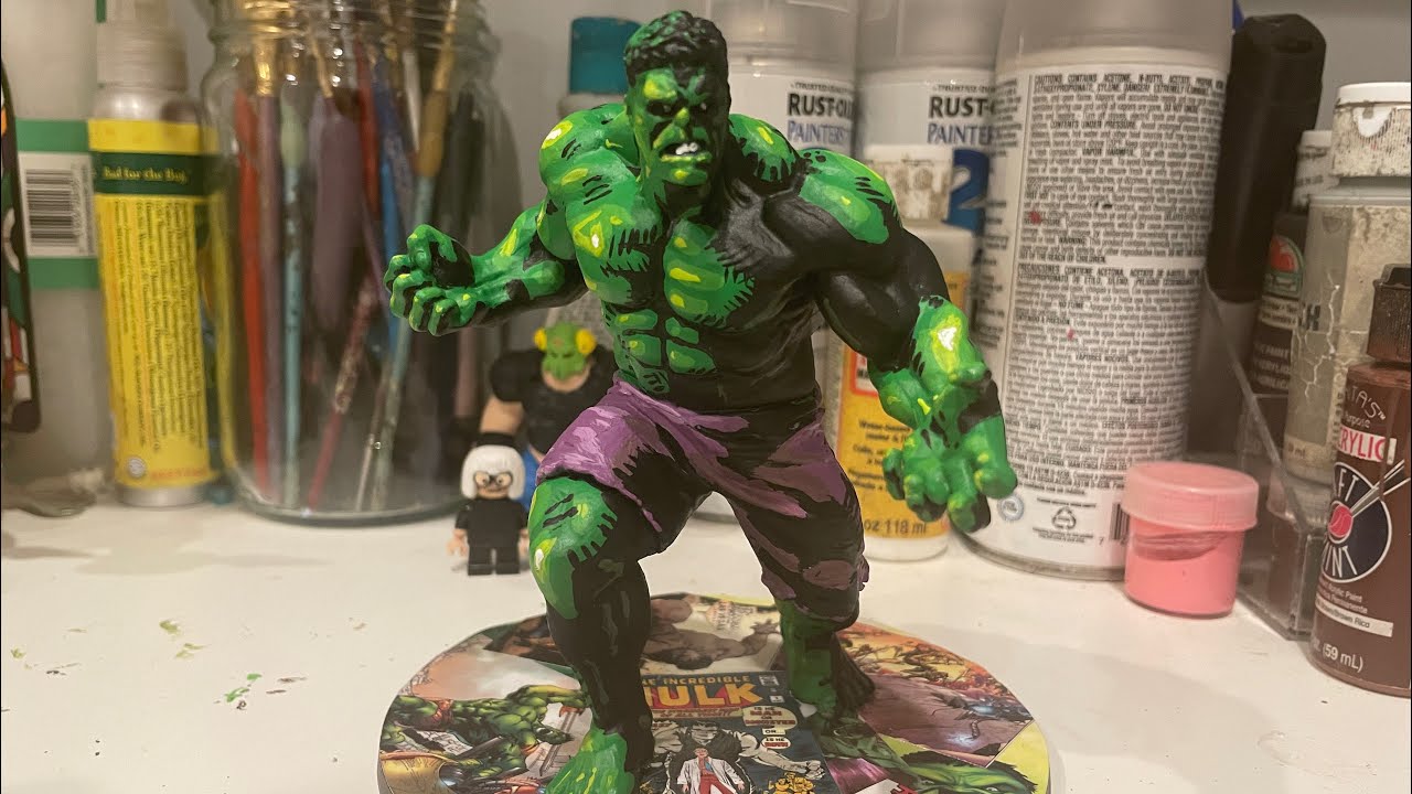 Custom hulk statue - YouTube