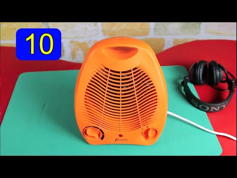 Turuncu elektrikli ısıtıcıdan 10 saat fan sesi
