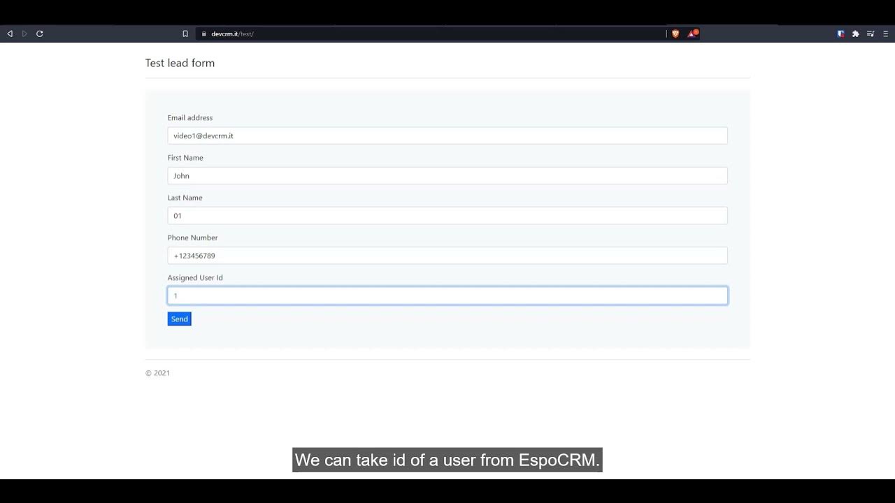 How to create Lead Capture form in EspoCRM - YouTube