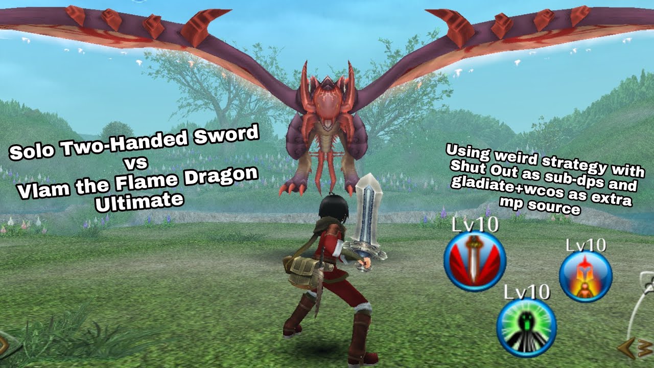 Vlam the Flame Dragon Ultimate Solo Victory (Two-Handed Sword) | Toram ...