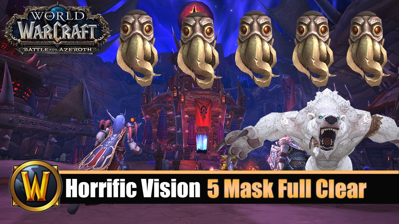 Horrific Vision OG: 5 Mask Full Clear - Guardian Druid (Tank) - YouTube