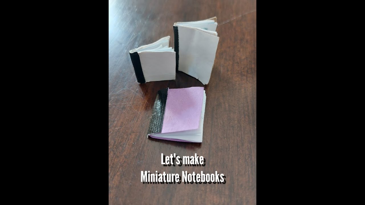 Miniature notebooks for our dolls - YouTube