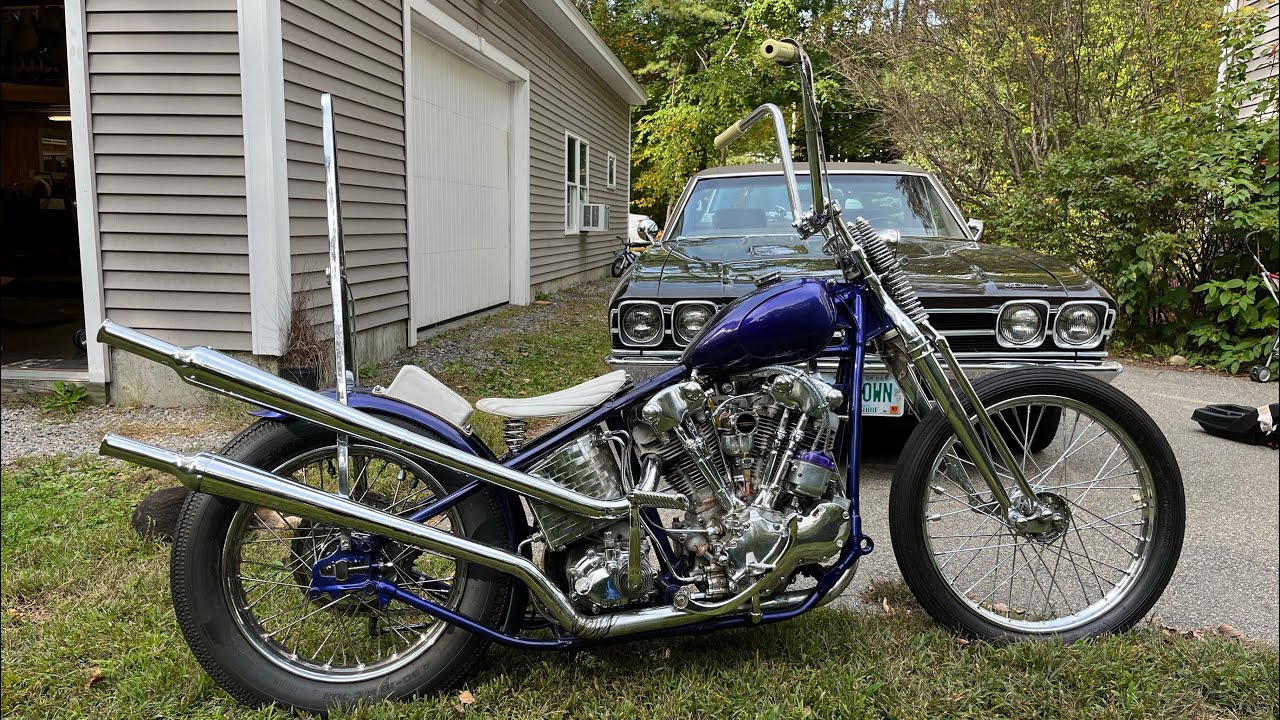 1939 harley knucklehead chopper - YouTube