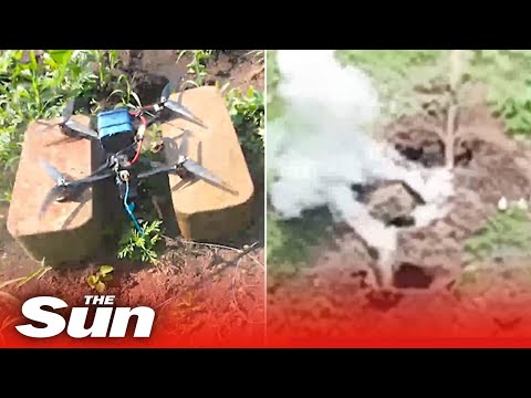 Kamikaze drone successfully eliminates Russian threat with direct strike on trench