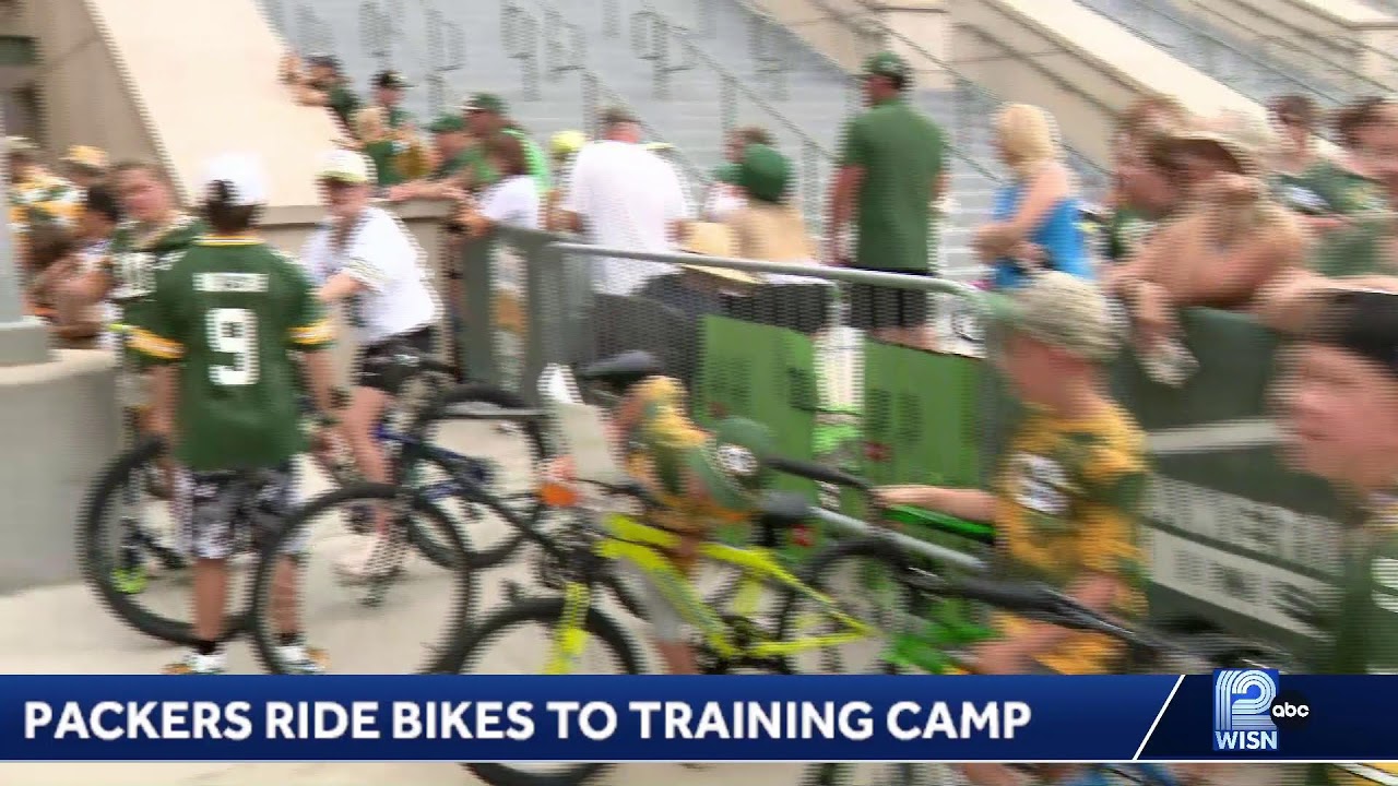 Bike ride tradition kicks off Packers training camp - YouTube