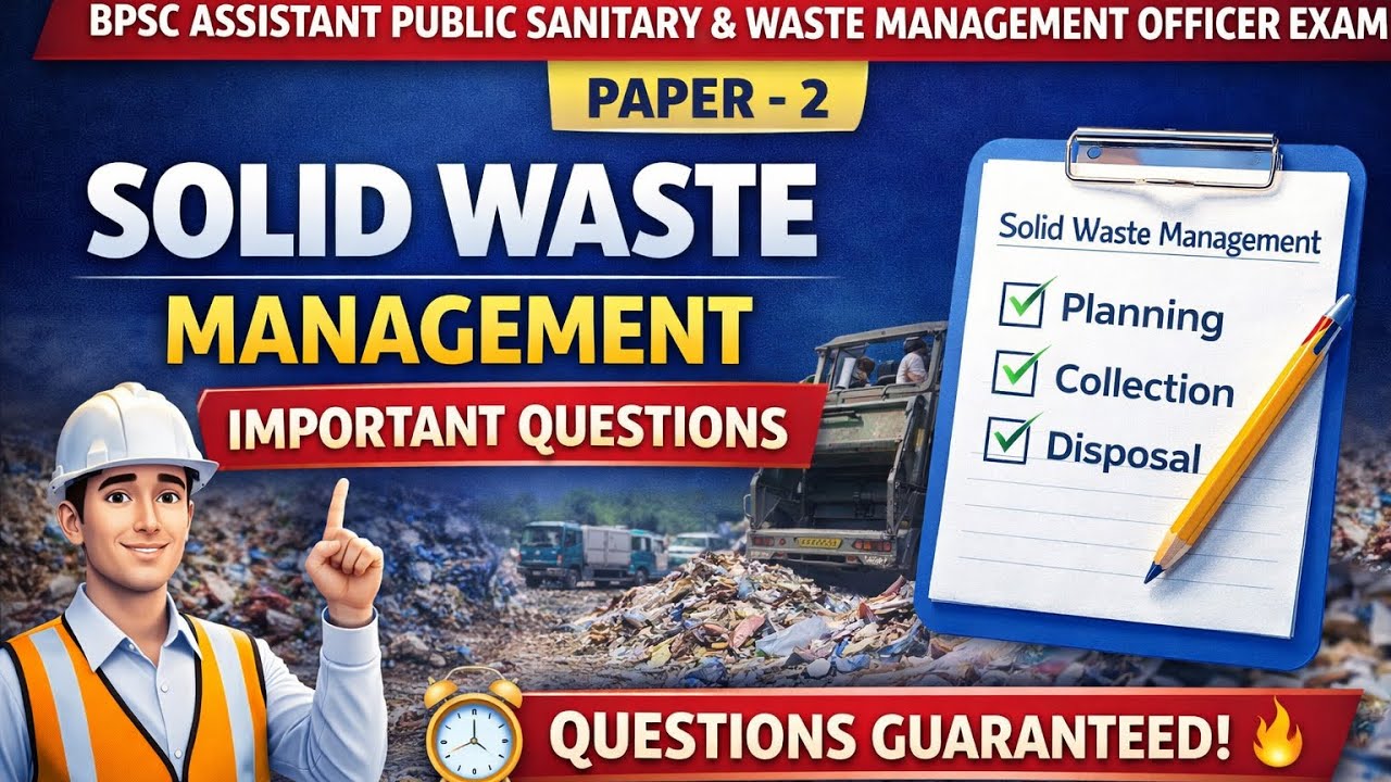 Bpsc assistant public sanitary and waste management officer,solid waste ...