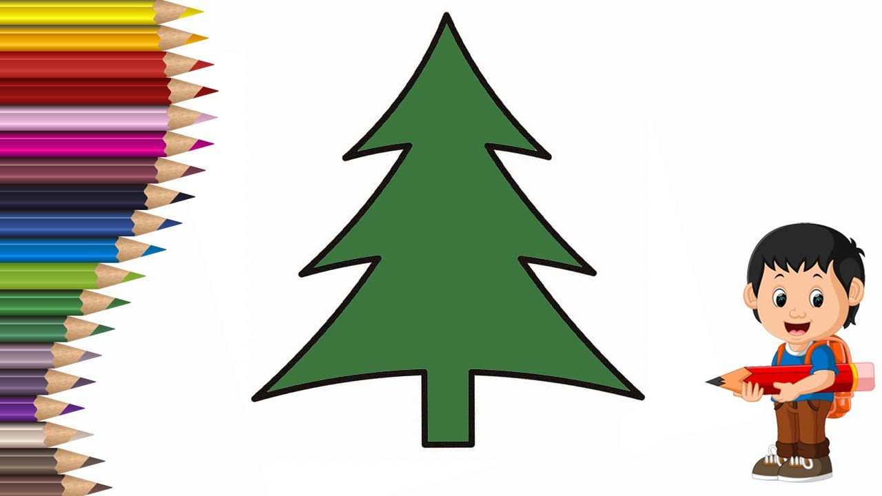 How to Draw Fir Tree 🌲 for Kids - YouTube