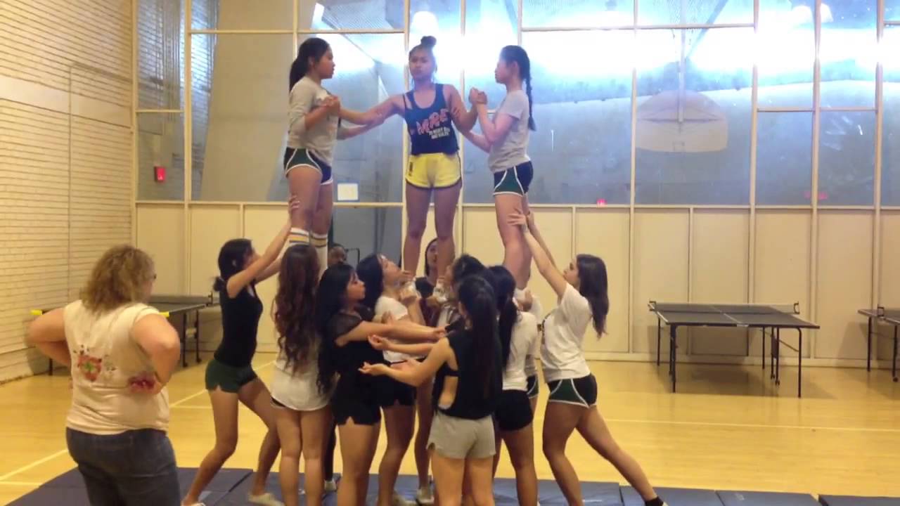 Westmoor cheer 2013 - split stunt - YouTube