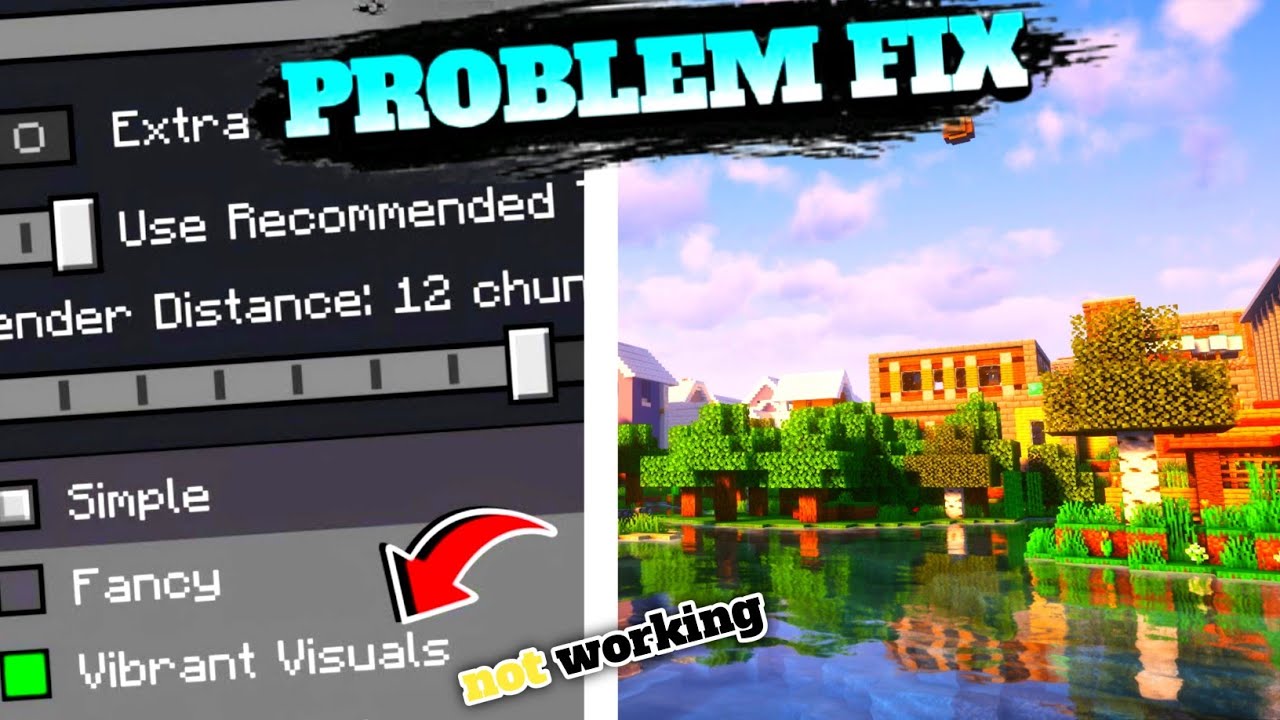 🤩 Vibrent visuals not working problem fix 100 % || Minecraft latest ...