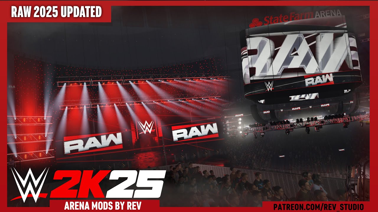 WWE 2K25 : RAW 2025 Updated on State Farm Arena - ARENA MODS - YouTube