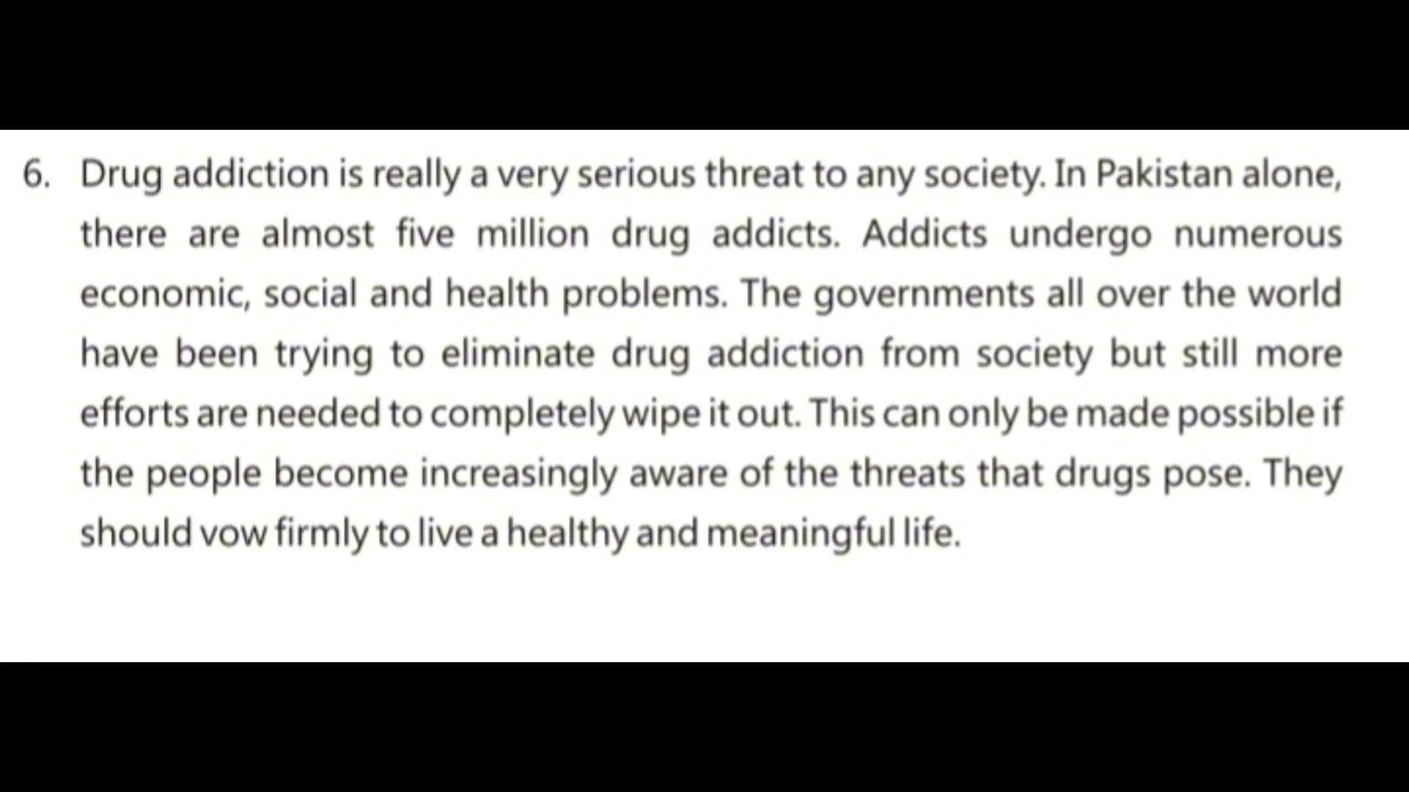 9th Class Unit 10 Drug Addiction Paragraph 06 Translation - YouTube