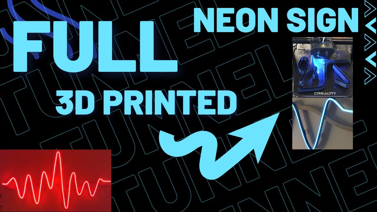 Built Neon Sign Lamp. Full 3d Printed Neon Sign - YouTube