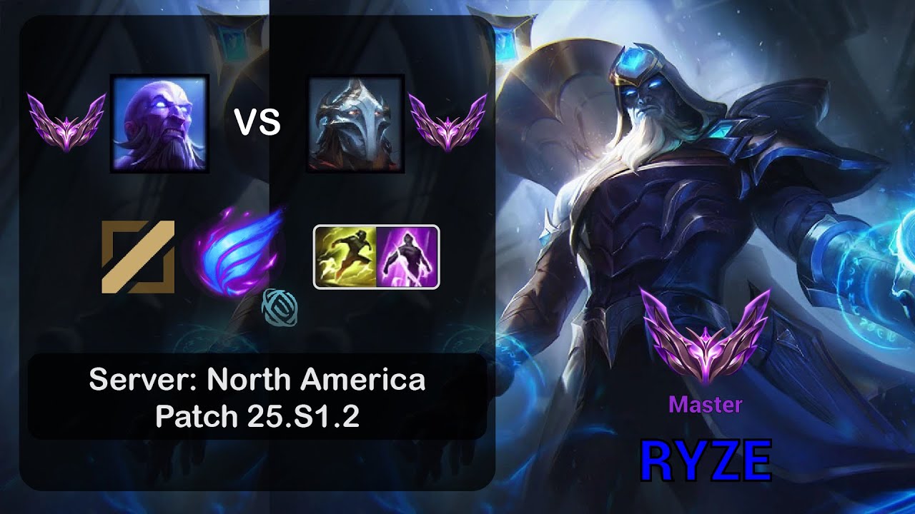 Ryze Mid vs Viktor - NA Master - Patch 25.S1.2 - YouTube
