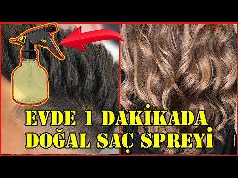 (ŞAŞIRTICI) Tek Malzemeyle Bir Dakikada SAÇ ŞEKİLLENDİRİCİ - EVDE  DOĞAL SAÇ SPREYİ YAPILIŞI