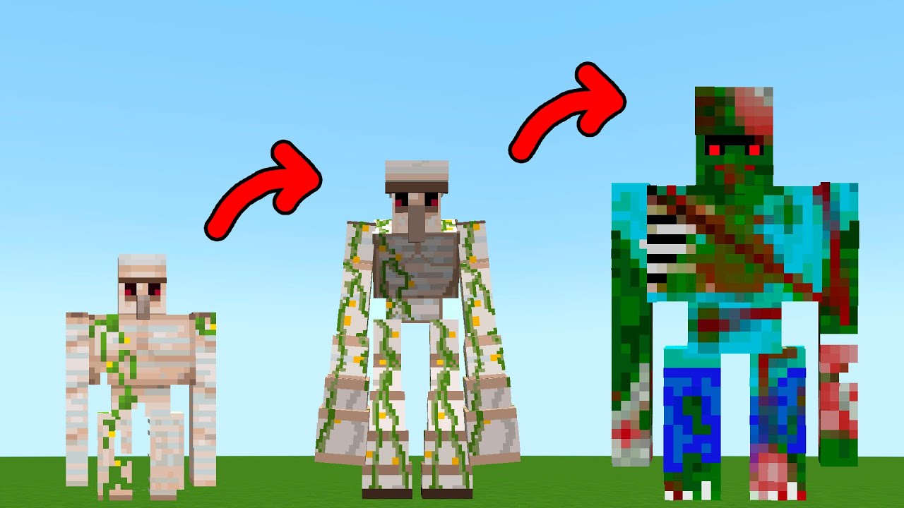different phases of golem in minecraft #383 - YouTube