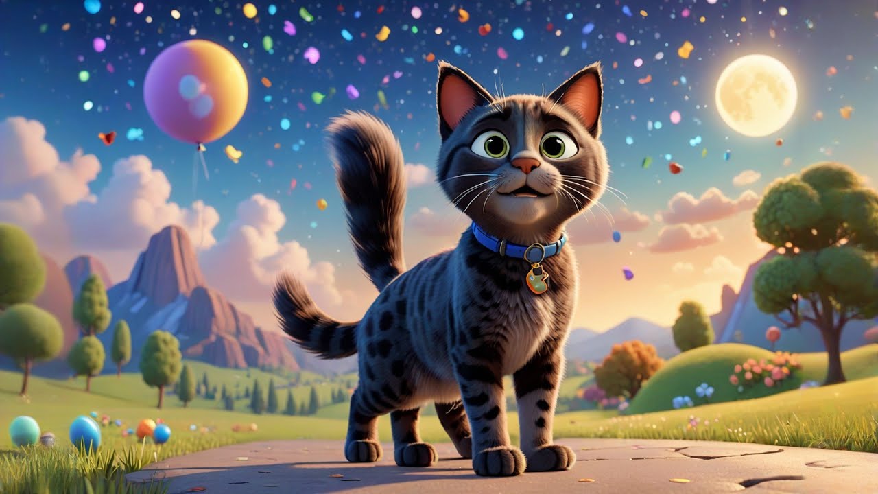 Flying Cat on a Balloon OMG So Funny! | Silly Cat Song for Kids | Fun ...