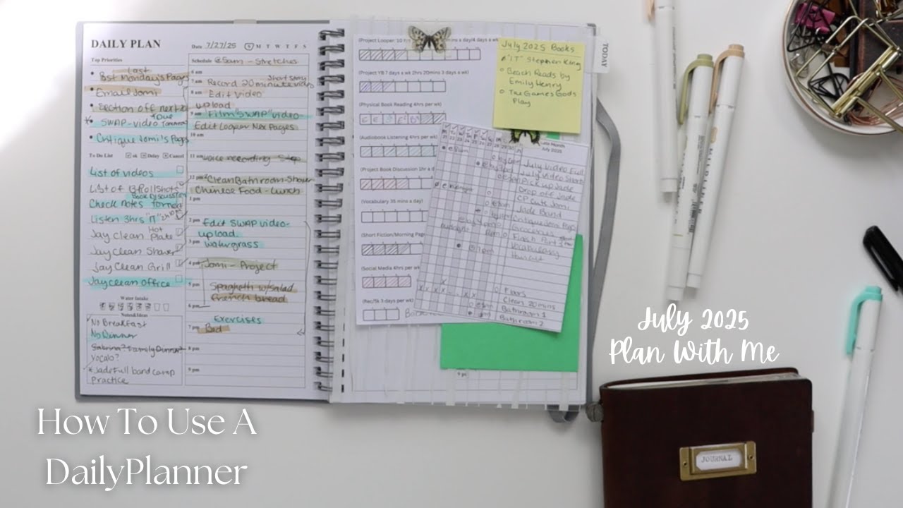 HOW TO USE A DAILY PLANNER | TIME BLOCKING | DAILY HABIT TRACKING - YouTube