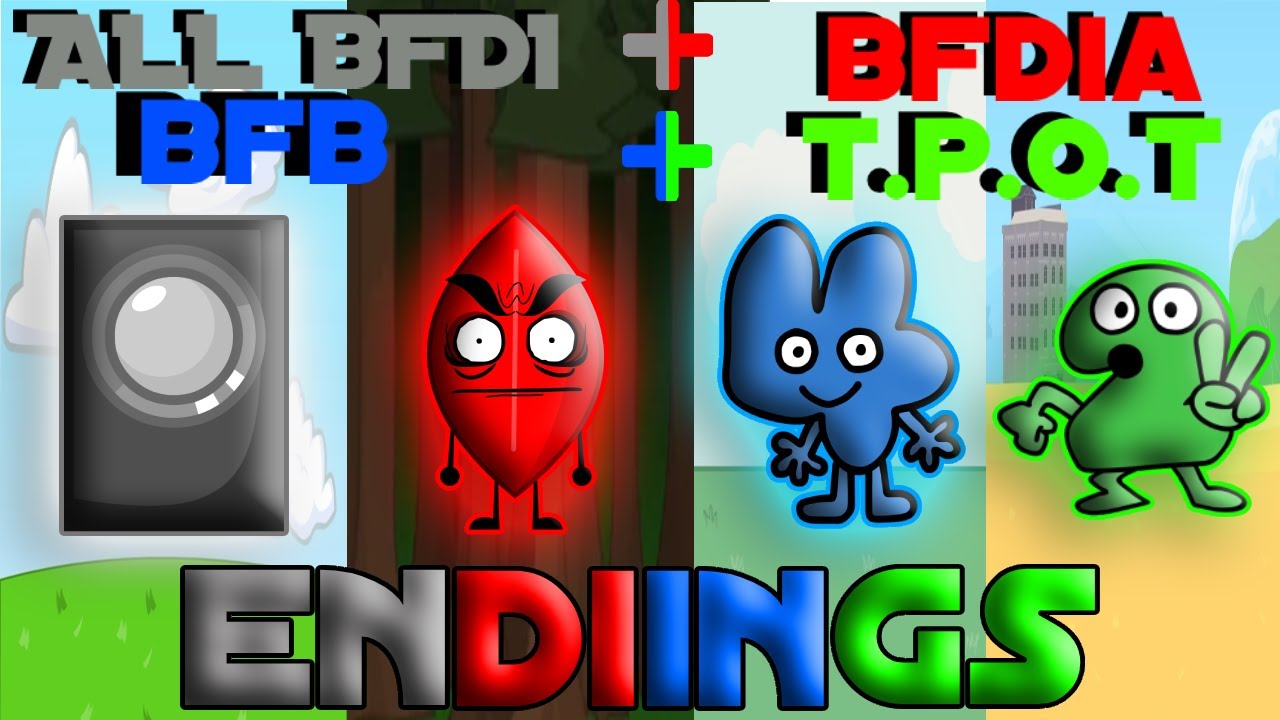 Every BFDI ending up to BFDIA 7/TPOT 7 - YouTube