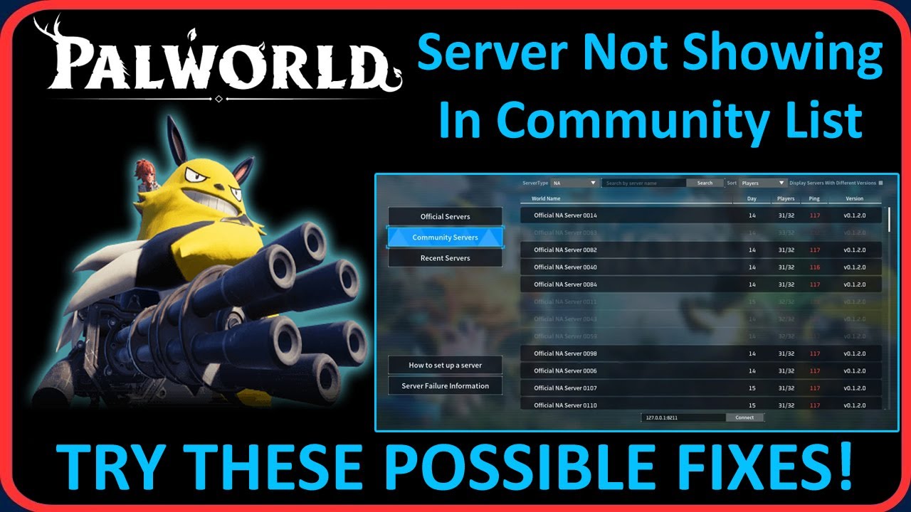 How To Fix Palworld Server Not Showing In Community List - YouTube