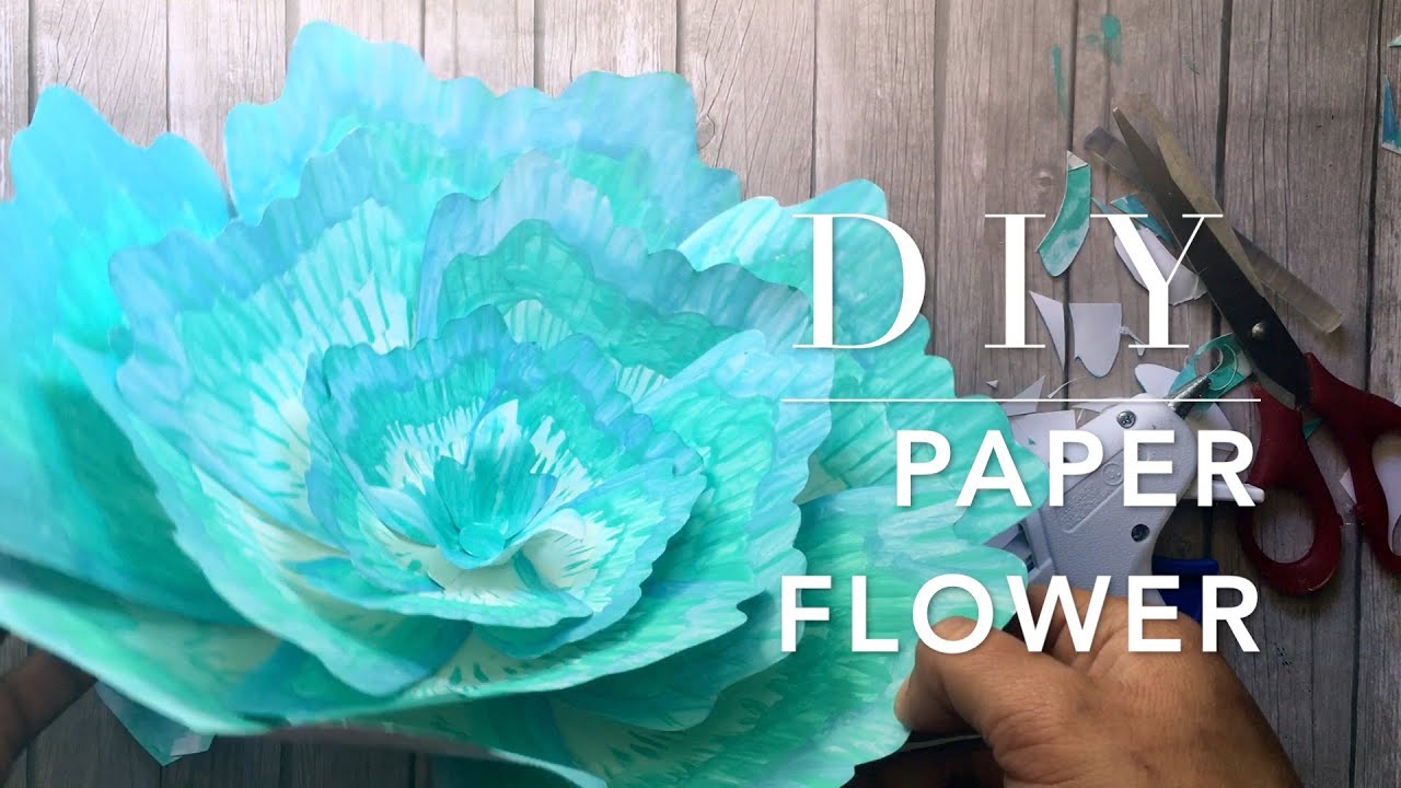 DIY Hand painted paper flower - YouTube