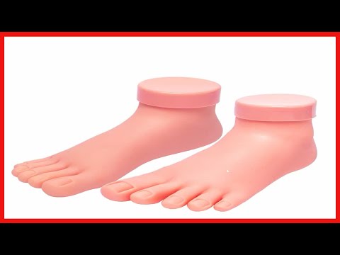 AORAEM Practice Fake Training Foot Flexible Movable Soft Silicone Fake Foot Tool for Nail Art