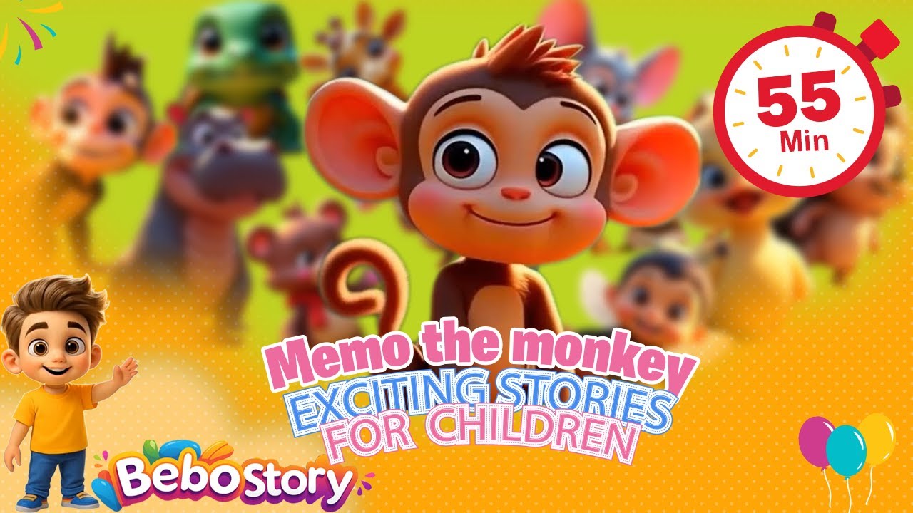 Memo the Monkey 🐵 and Other Fun Stories for Kids | Bedtime Tales ...