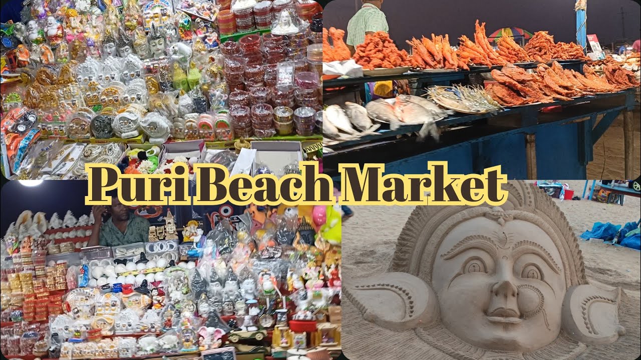 Puri Beach market ll Shopping in Puri Beach Market - YouTube