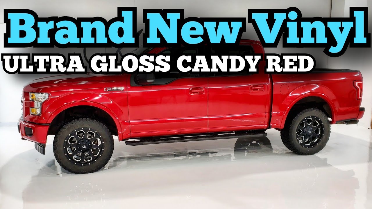 BRAND NEW Vvivid Ultra GLoss Candy Red Ford F-150 Wrap - YouTube
