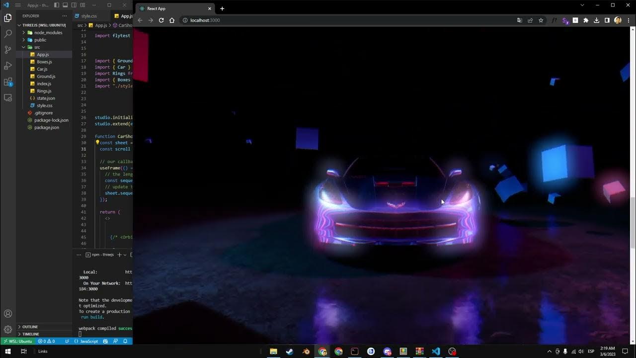 React Three Fiber - Scroll animation with theatre.js - YouTube