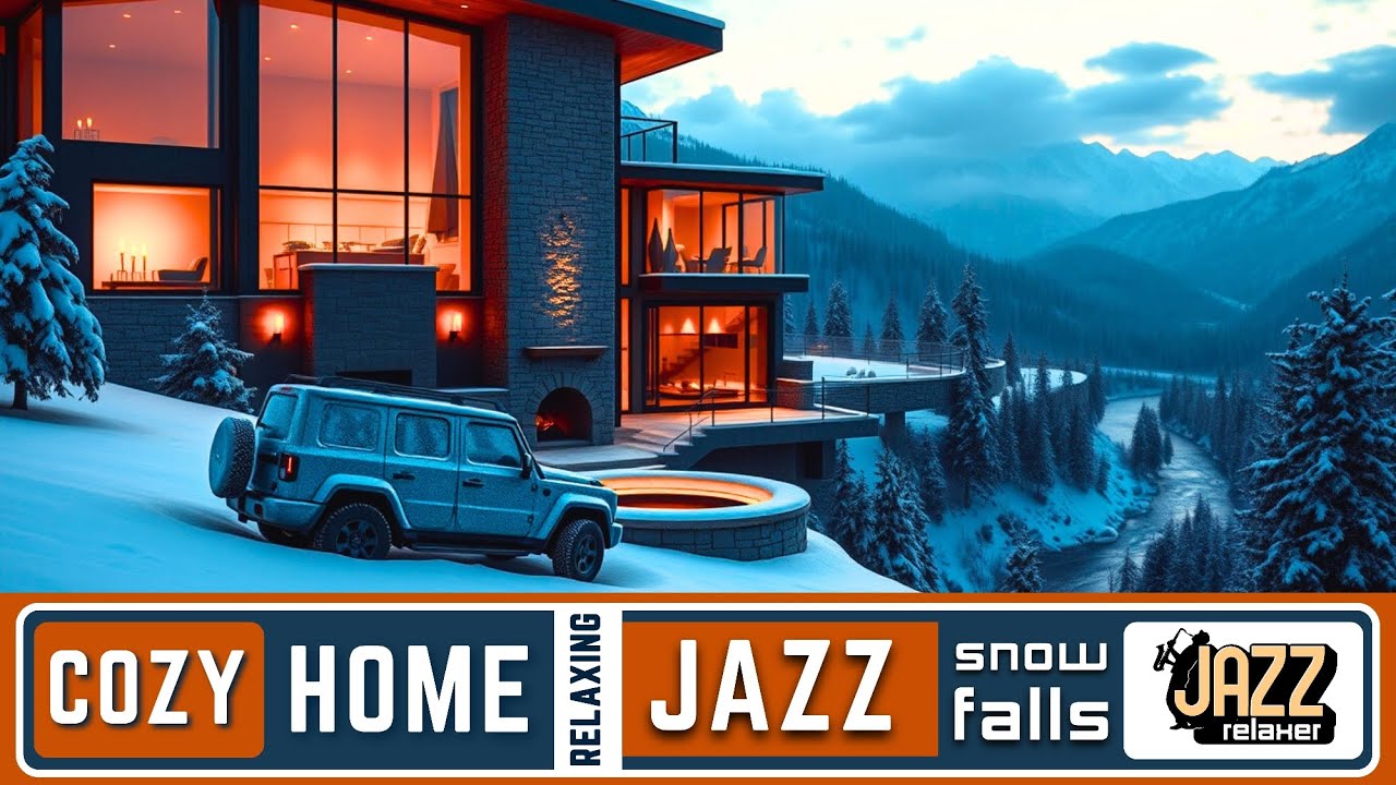Elegant Winter Escape:Cozy Hillside Mansion with Fireplace Sounds ...