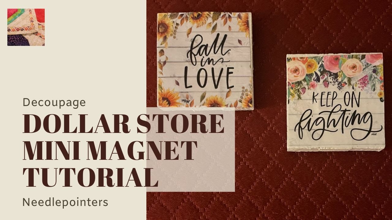 DIY Mini Magnets Tutorial will Dollar Store Supplies - YouTube