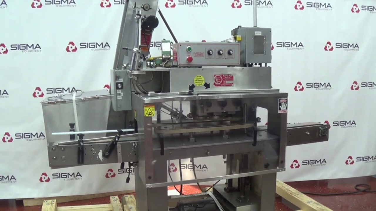 Kaps-All A 6 Spindle Capper with Cap Feeder SIGMA Equipment - YouTube