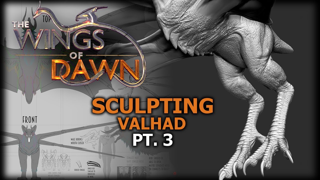 The Wings Of Dawn | Valhad's Last Details | Sculpting Stream - YouTube