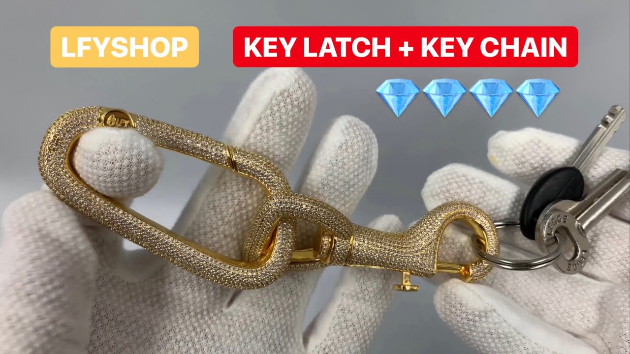ICED Key Latch + Key Chain in Gold | LFYSHOP - YouTube