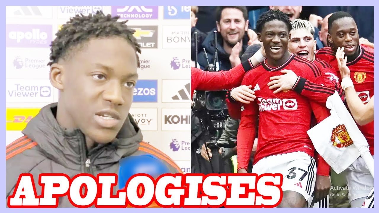Kobbie Mainoo apologises for his celebration after Man Utd goal vs ...