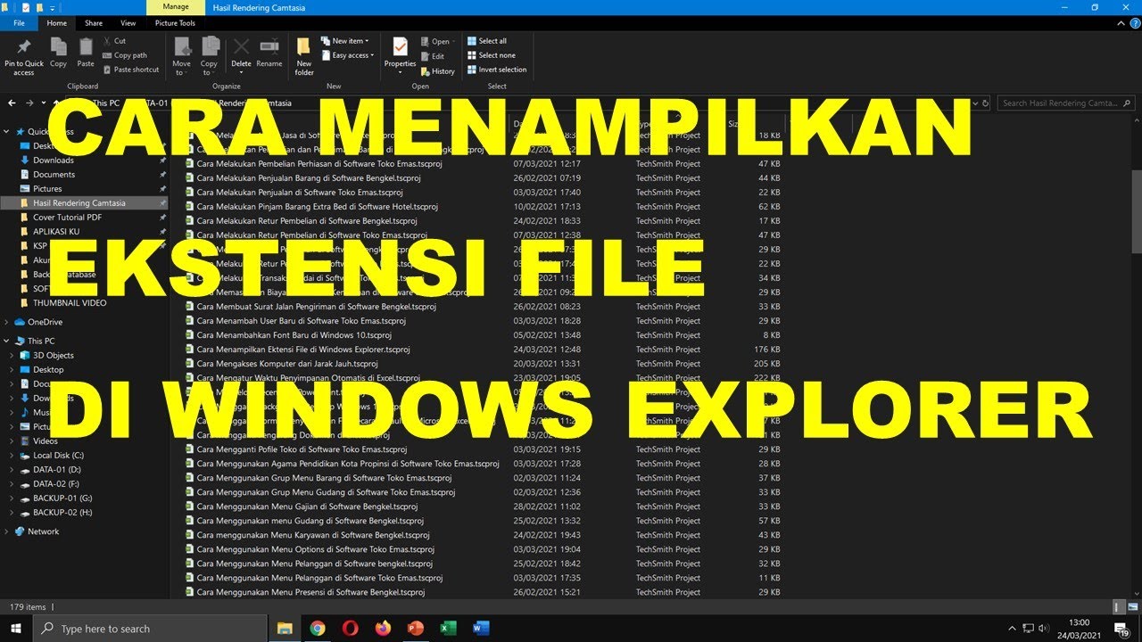 Cara Menampilkan Ekstensi File di Windows Explorer - YouTube