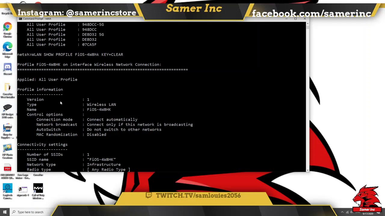 CMD How To Find All Wi Fi Passwords With Command Prompt Samer Inc 2020 YouTube CMD How To Find All Wi Fi Passwords With Command Prompt Samer Inc 2020 YouTube