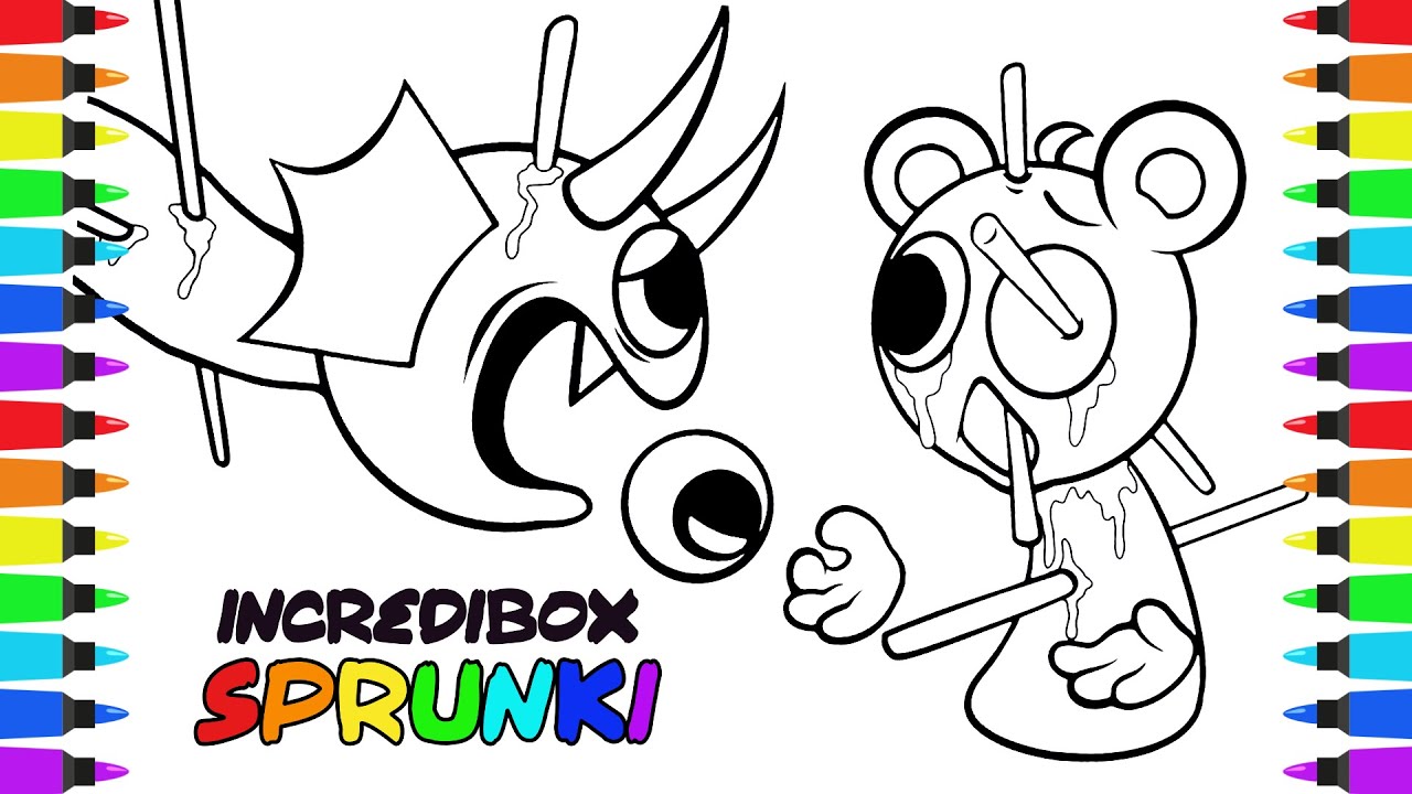 Incredibox Sprunki Coloring Pages New/How to Color Durple vs Sky Blue ...