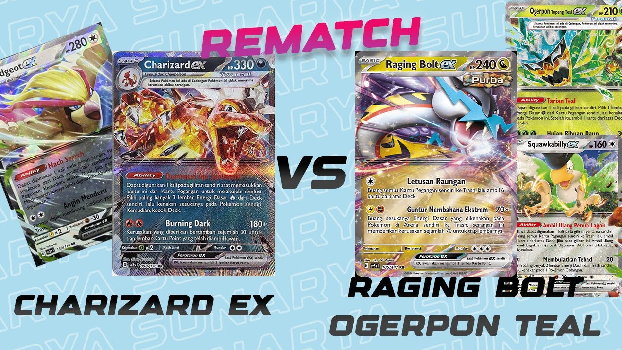 Charizard Pidgeot VS Raging Bolt EX Rematch | Pokemon TCG Indonesia ...