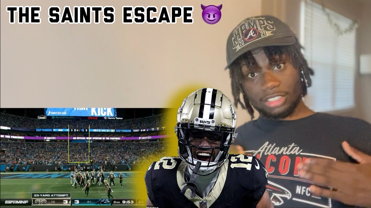 Falcons Fan Reacts To Saints Win On Panthers | Saints Vs. Panthers Full ...