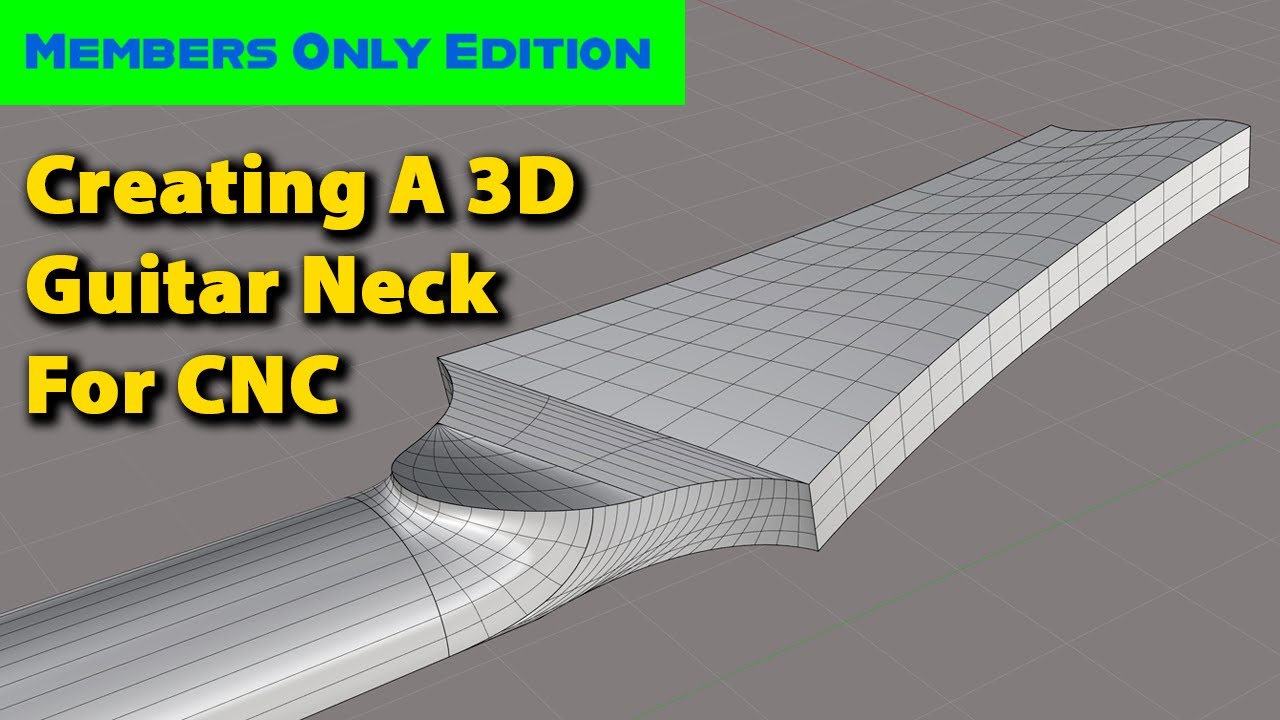 3D Modeling A Solid Body Guitar Neck Members Only - YouTube