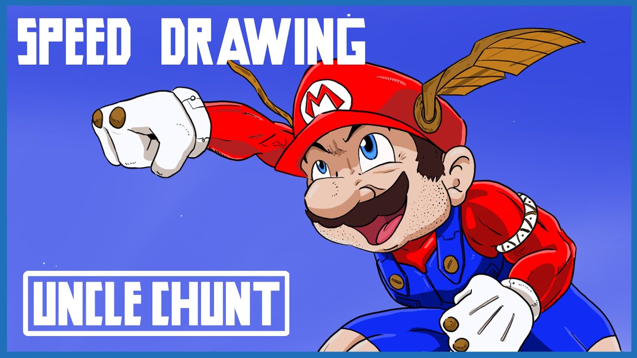 SPEED DRAWING: Super Mario (Random Wing Cap + Armour) - YouTube