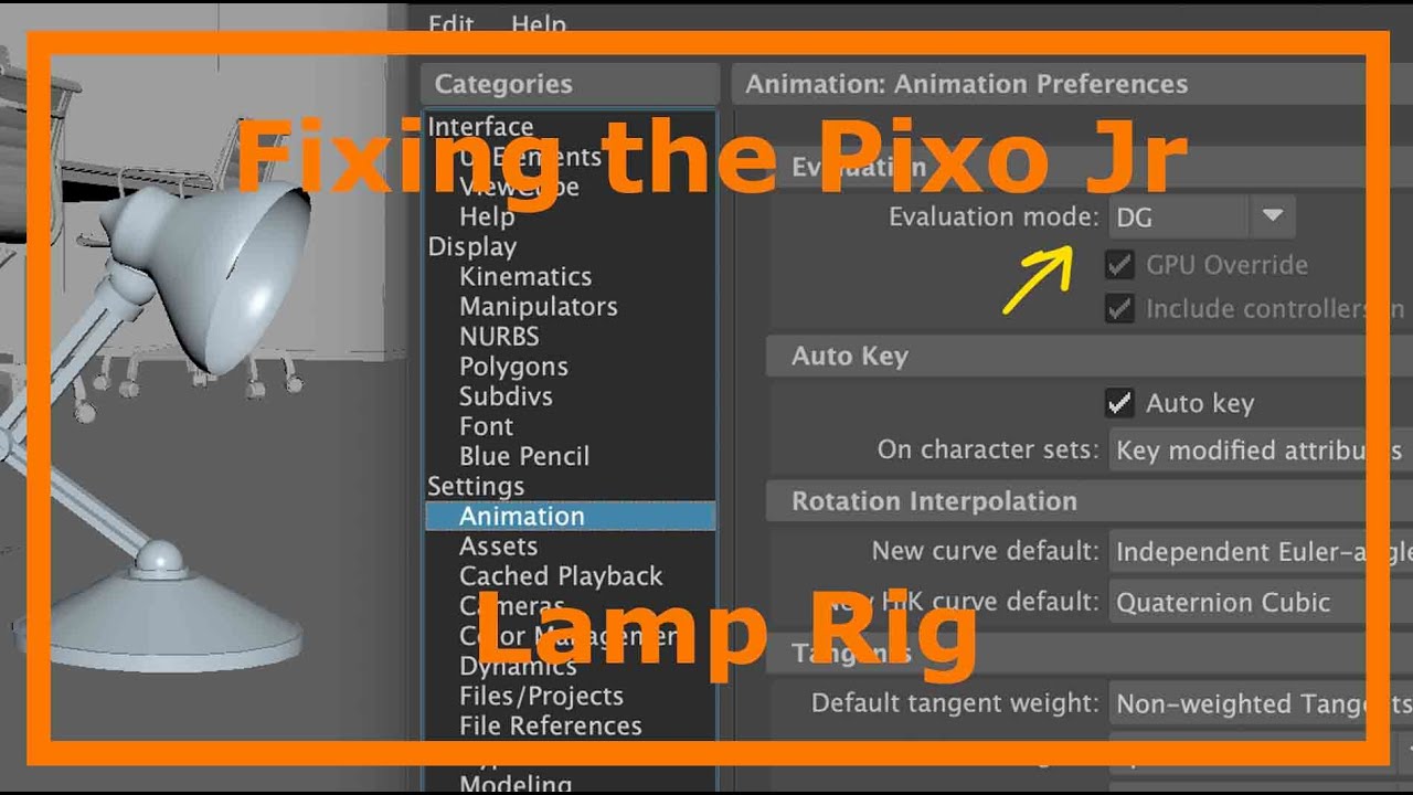 How to Fix The Pixo Jr. Lamp Rig in Maya - YouTube