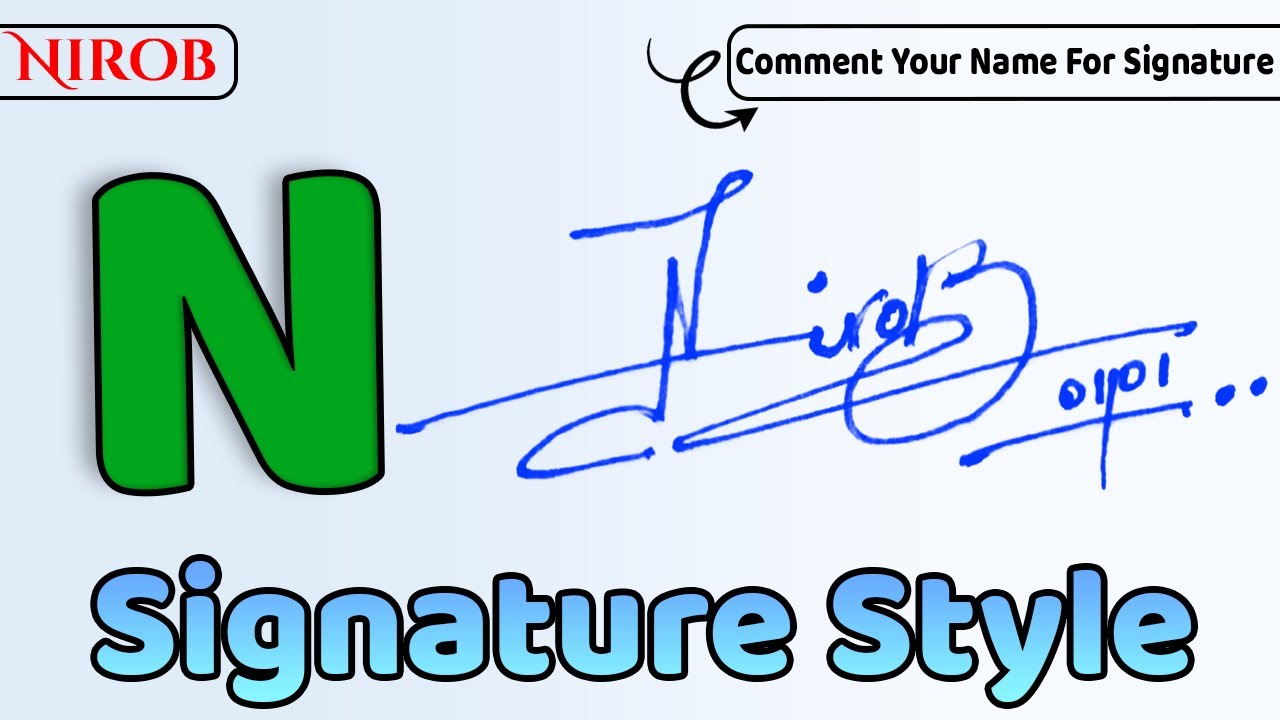 ️ Nirob Name Signature Style Request Done - YouTube