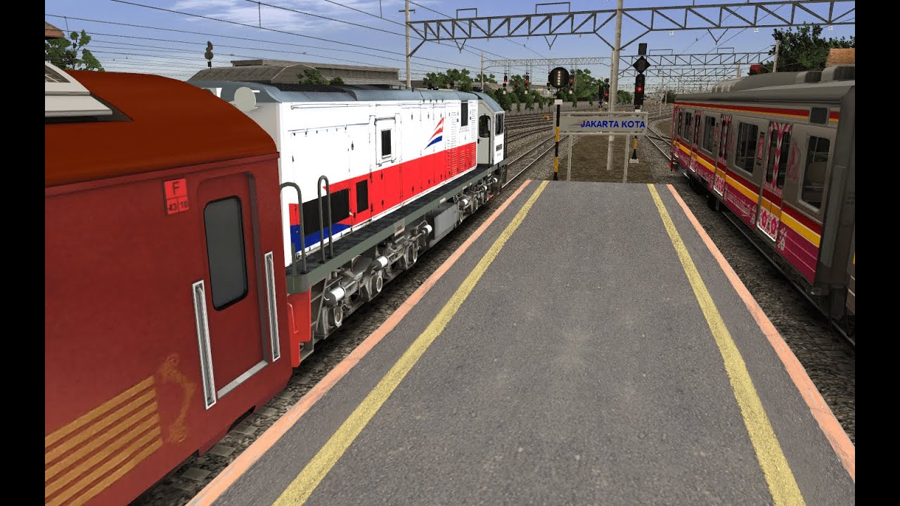 Lokomotif CC 201 Menuju Stasiun Gambir | Trainz Simulator Indonesia ...